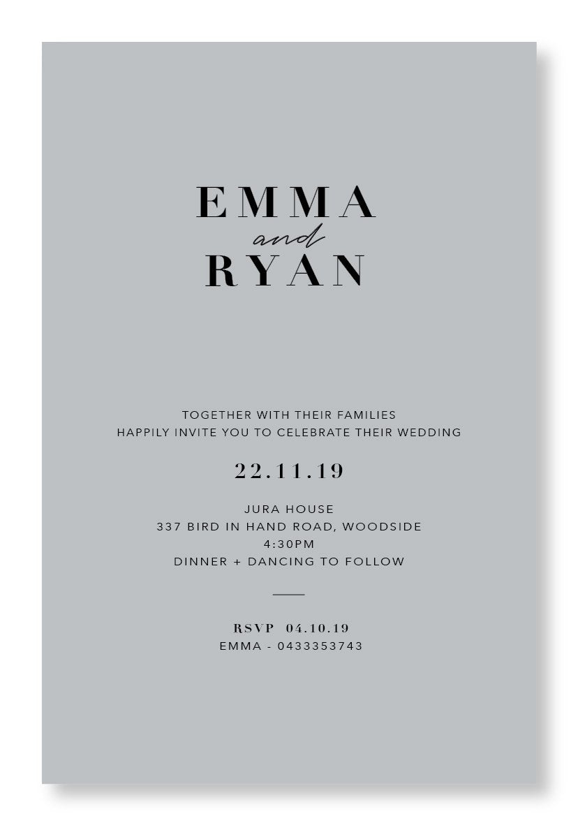 One & Only Invitation – Bluebelle Studio